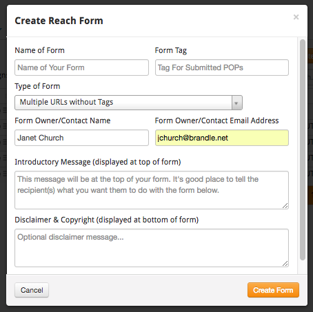 How to Create Reach Forms – Brandle