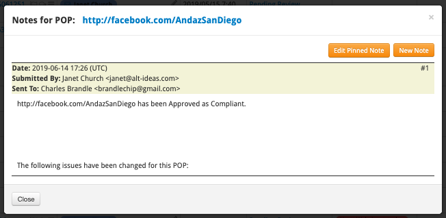 How do I Approve a POP as Compliant? – Brandle